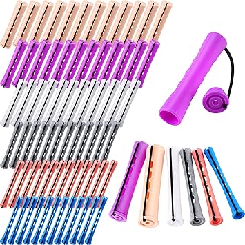 Amazon.com : 72 Pieces Plastic Hair Perm Rods Long Variety Perm Rods ...