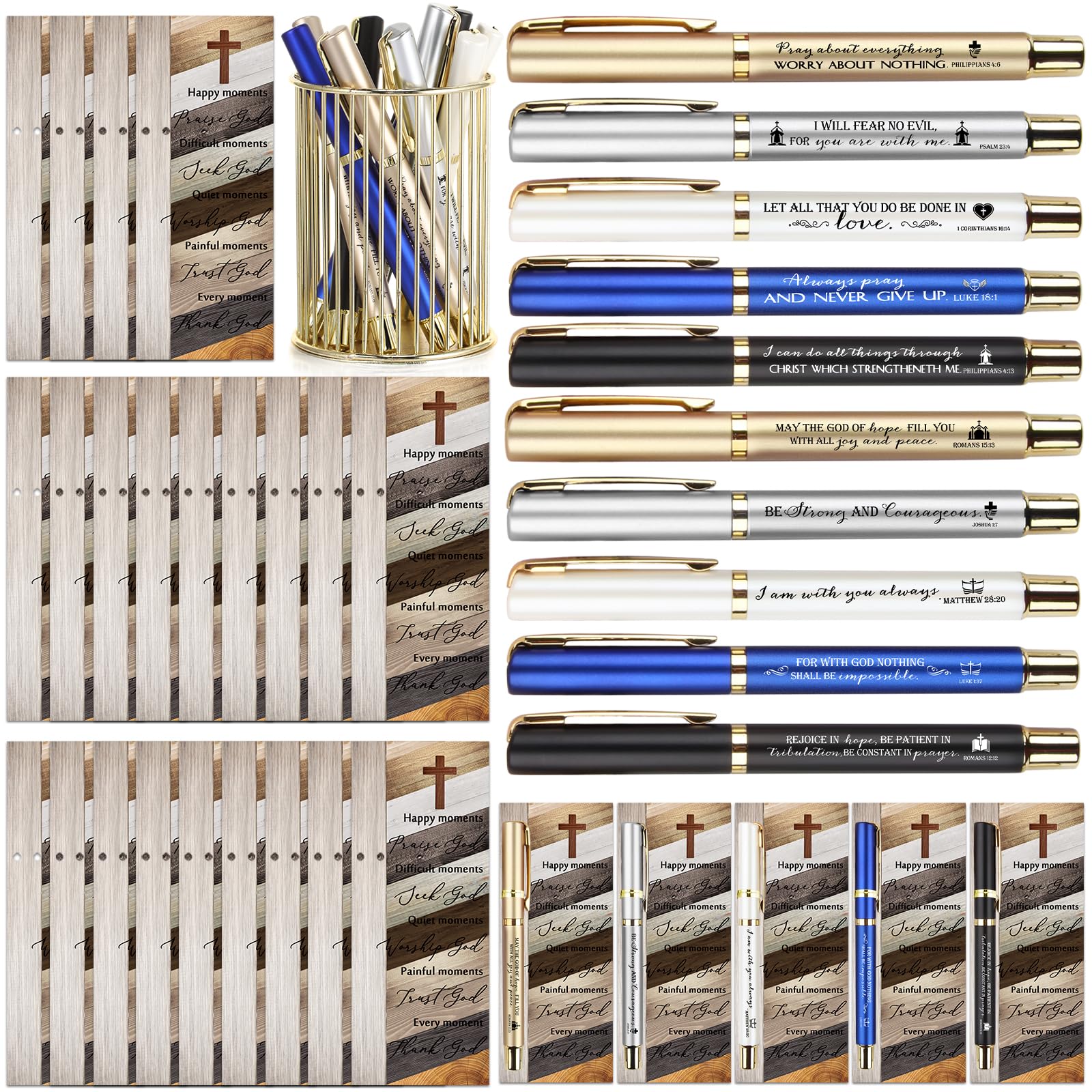 Lincia 20 Sets Christian Fathers Day Bible Verse Ballpoint Pens Gifts ...