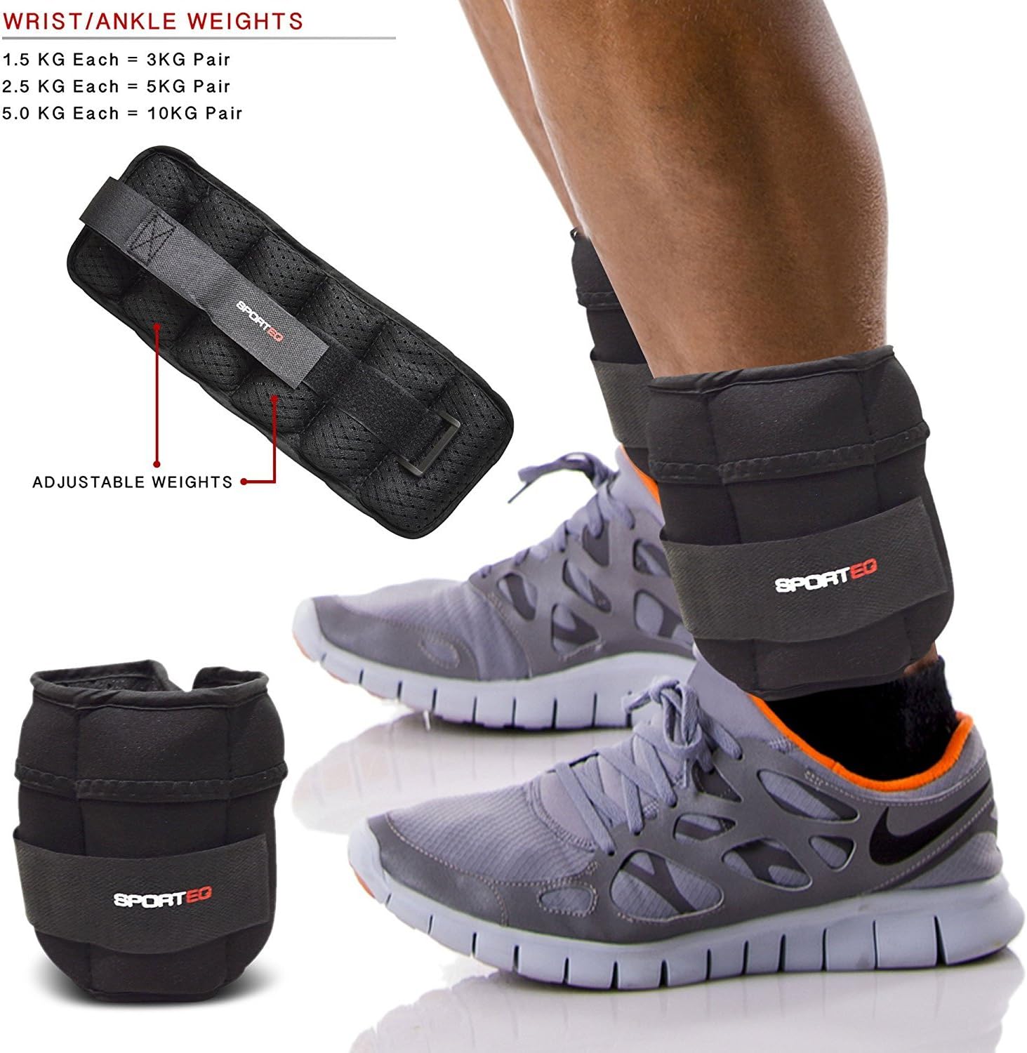 5 KG Wrist Ankle Weights Exercise Fitness Gym Resistance Strength