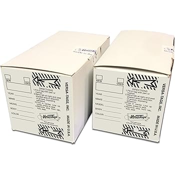 Amazon.com : Yellow (2) Two Pack - Genuine Versa-tag Key Tags, Self ...