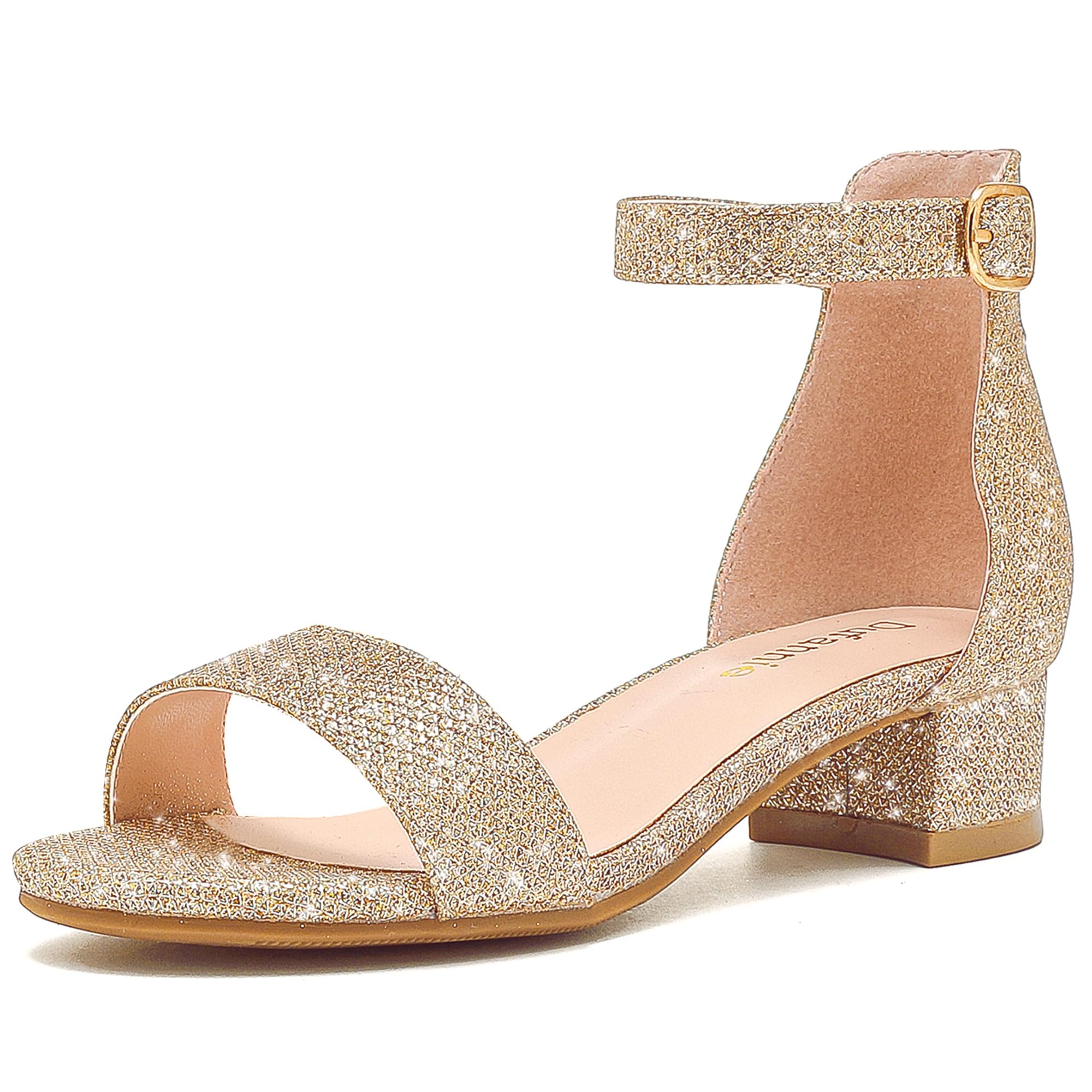 Dufannie Heel for Girls Dress Shoes Kid Sandals Big Girl Heeled Sandals ...