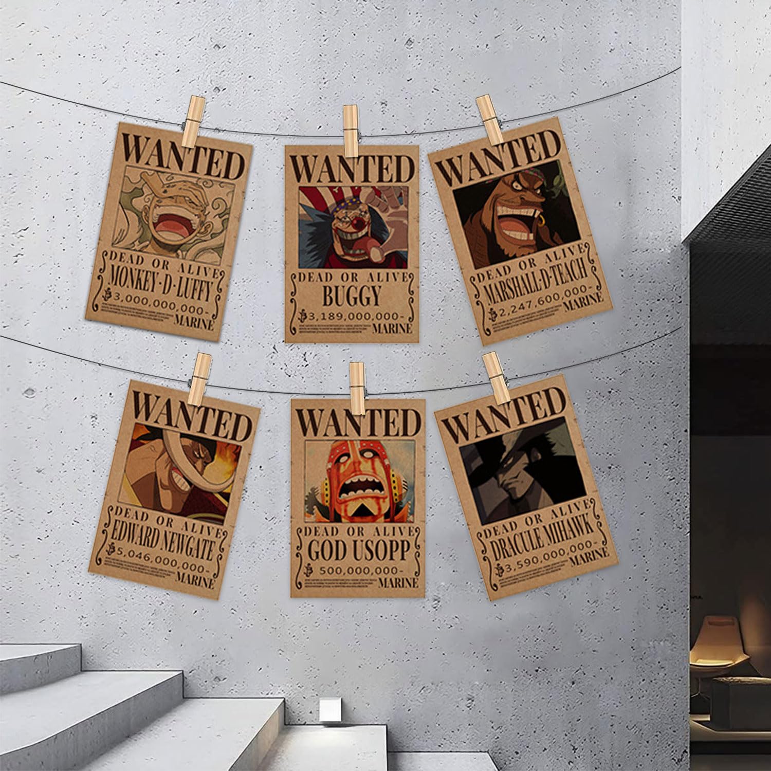 Mua One Piece Wanted Bounty Poster, 22 pcs One Piece Retro Poster, One ...