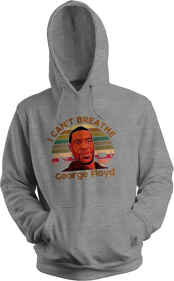 Amazon.com: Retro I Can't Breath George Floyd Unisex Hoodie: Clothing