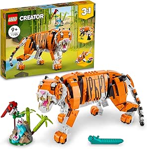 Amazon.com: LEGO Creator 3in1 Majestic Tiger 31129 Building Kit; Animal ...