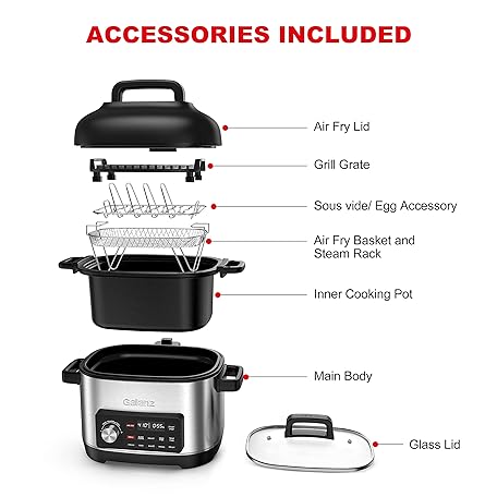 Mua Galanz 8-in-1 Multi Cooker with Air Fry, Sous Vide, Rice, Sauté ...