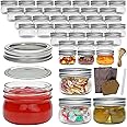 Amazon.com: COMUDOT 40 Pack Mason Jars, 4 oz Food Storage Jars with Split-Type Metal lids, Glass ...