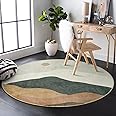 Amazon.com: Sungea 4ft Abstract Round Rug,Soft Washable Non-Slip Sun ...