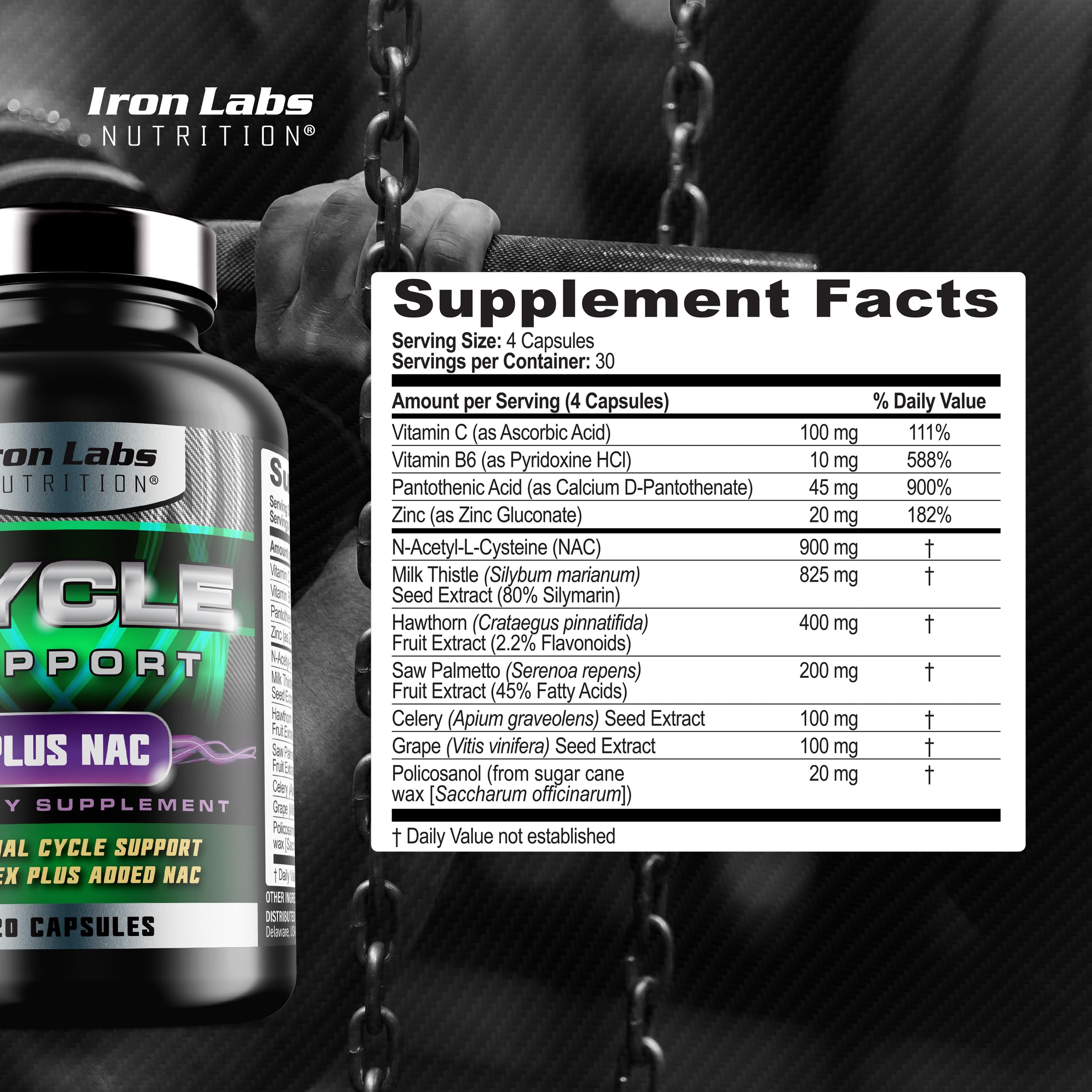 Mua Iron Labs Nutrition: Cycle Support Plus NAC (N-Acetyl-L-Cysteine ...