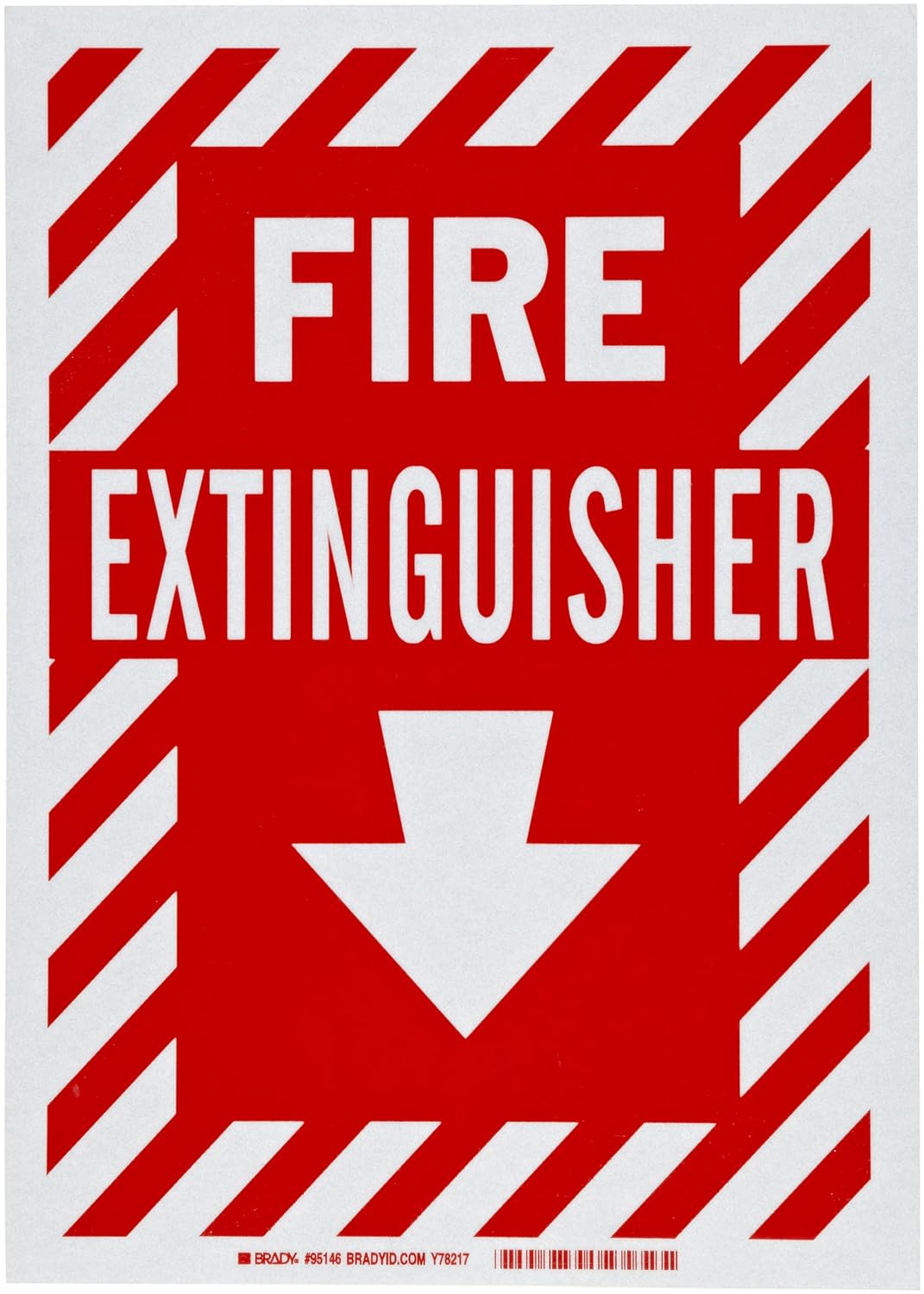 Safety Signs & Signals with Down Arrow Legend Fire Extinguisher with ...