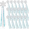 Amazon.com: Gejoy Silver Snowflake Magic Wand - 36 Pcs Frozen Snowflake ...