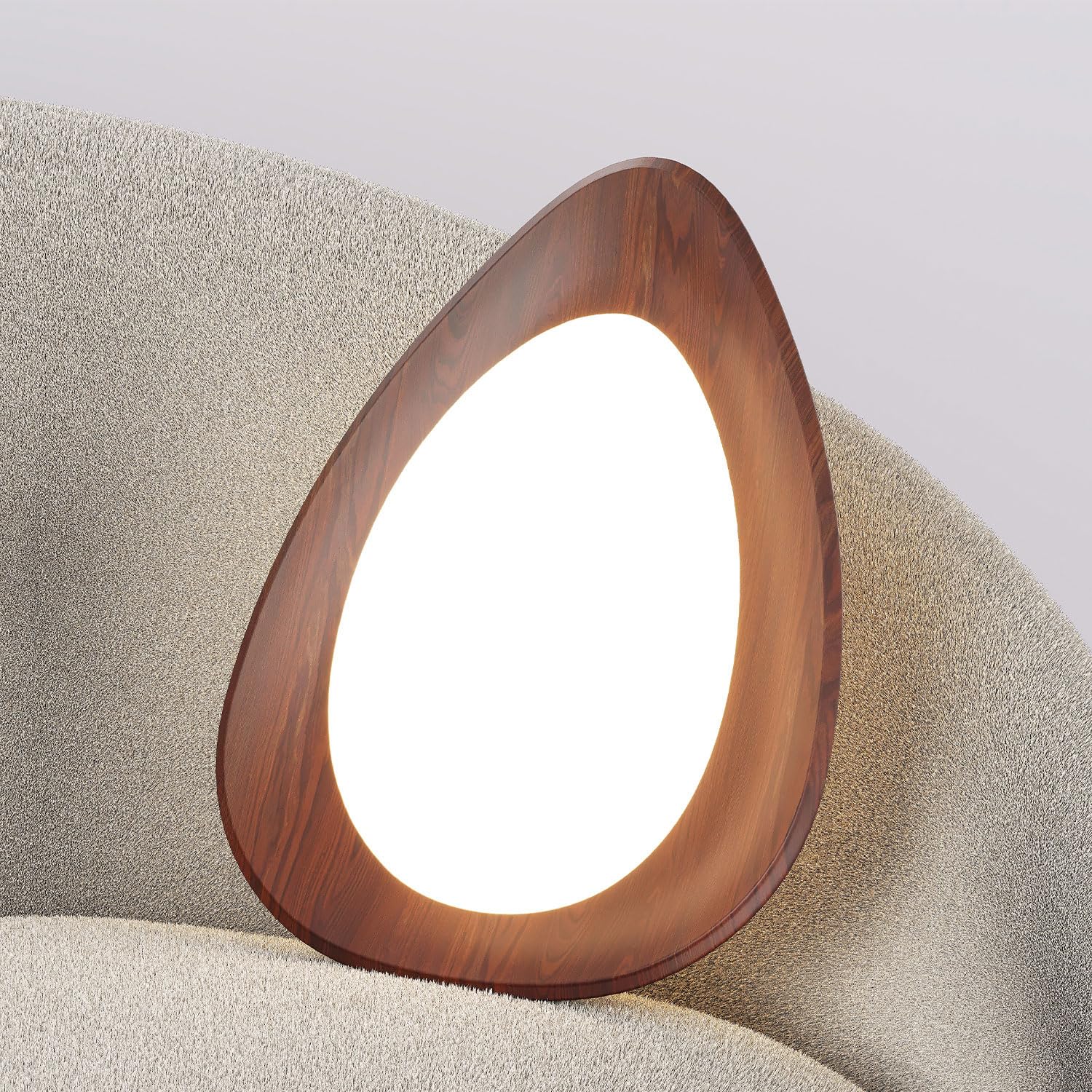 Vikrami Premium Minimalist Walnut-Colored Modern LED Ceiling Light ...