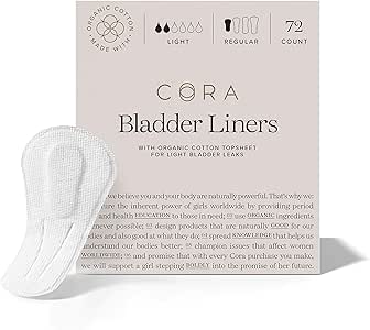 Amazon.com: New Cora Ultra Thin Organic Cotton Light Bladder Leakage ...