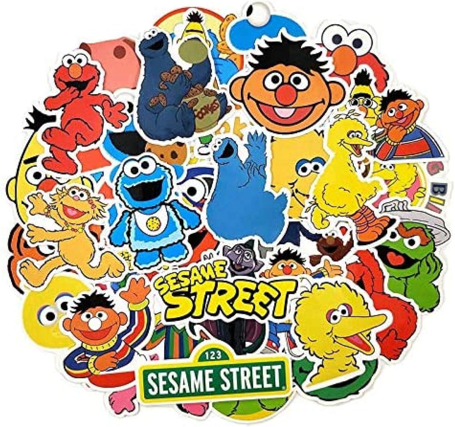 Ligoi 50pcs/Pack Sesame Street Stickers Children Education For ...