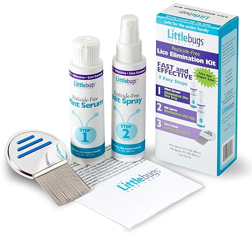 Littlebugs Lice Treatment 3-Step Easy Elimination Kit - Comb, Serum ...