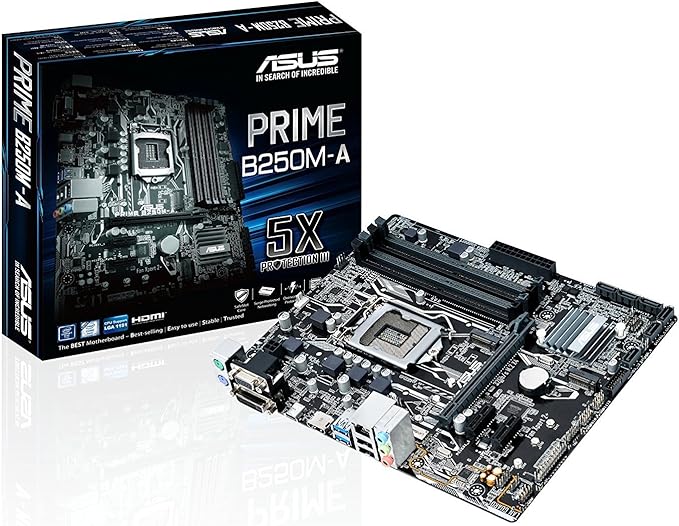 Amazon.com: ASUS PRIME B250M-A LGA1151 DDR4 HDMI DVI VGA M.2 B250 mATX ...