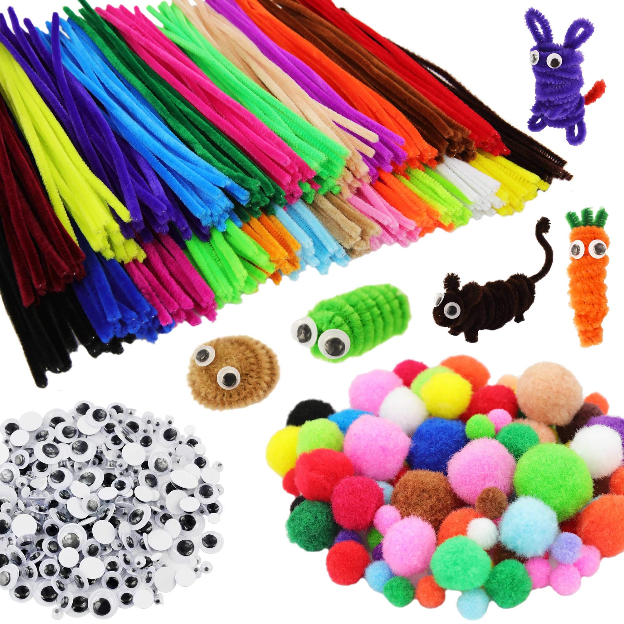 862 Pieces Kids Art & Craft Supplies Set DIY Activities & Parties Pipe ...