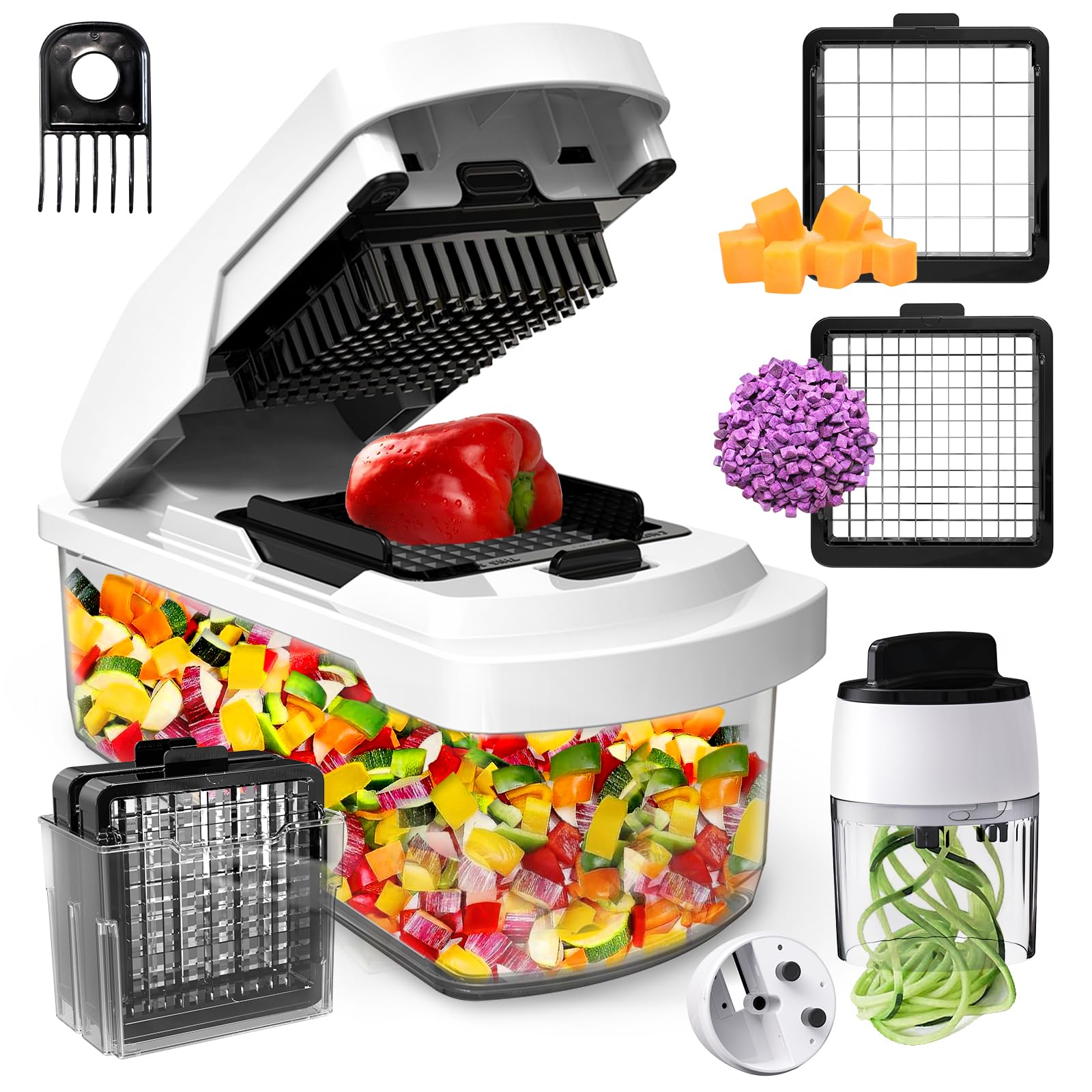 Vegetable Chopper: 10 in 1 Food Chopper - Onion Chopper Vegetable ...