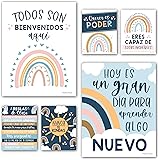 Amazon.com: 6 Retro Spanish Classroom Posters Middle School - Spanish ...