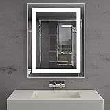 Amazon.com: HAUSCHEN HOME 36 x 28 inch LED Lighted Bathroom Mirror ...