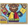 Amazon.com: Melissa & Doug Basic Skills Puzzle Board - Wooden ...