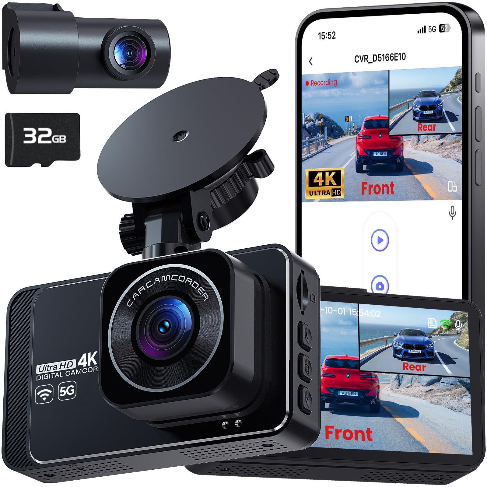 Dash Cam, 4K Ultra HD Front Camera+2K Rear Cameras for sale | Las Vegas ...