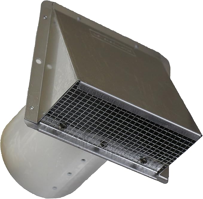 Reversomatic 7" Heavy Duty Intake Wall Cap with Fly and Bird Screen ...