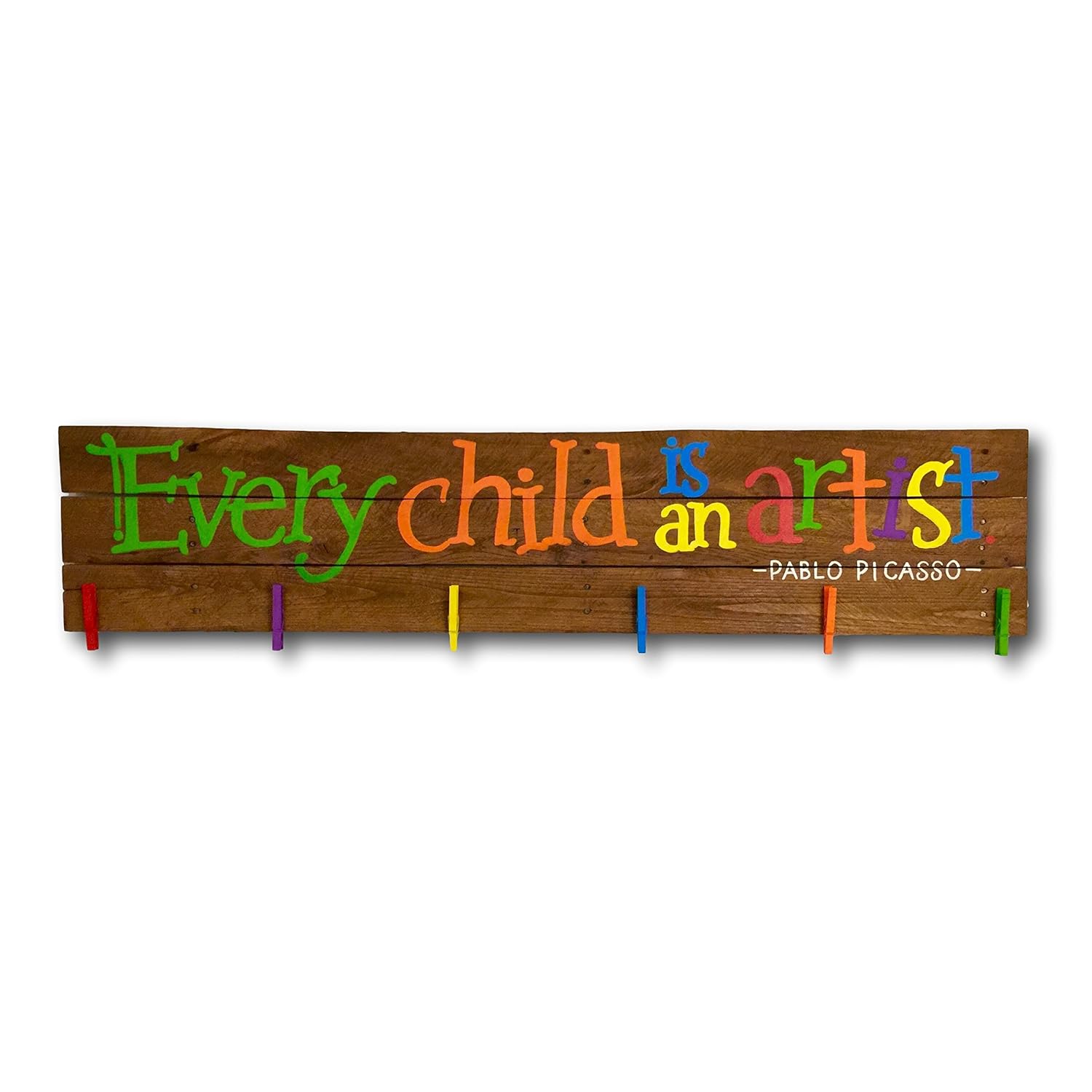 Amazon.com: Every Child Is An Artist Wall Hanging, Kids Art Display ...