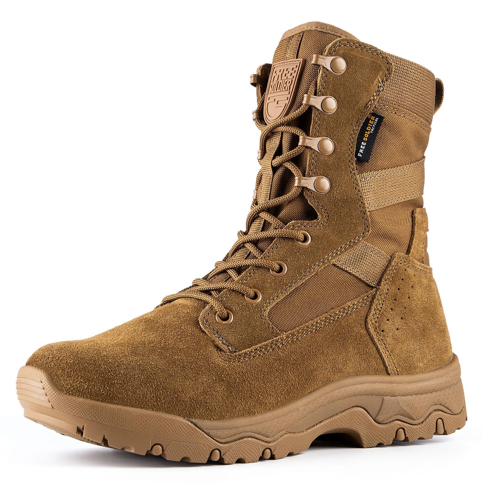 FREE SOLDIER Men’s Tactical Boots 8 Inches Lightweight Combat Boot ...