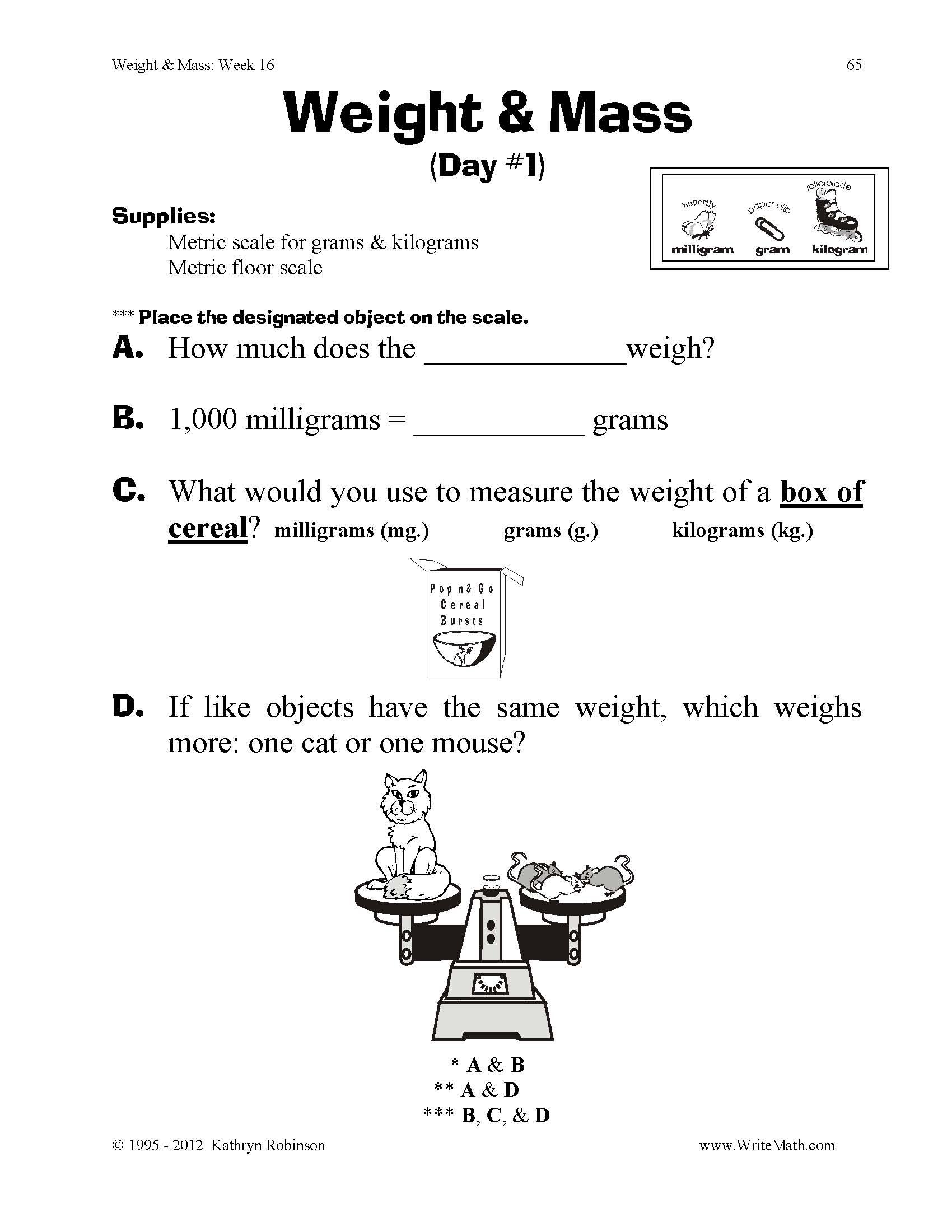 Mass And Weight Worksheet Word Worksheet