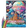 Amazon.com: TPLHOUSE Fanciful World Coloring Book for Adults, Premium ...