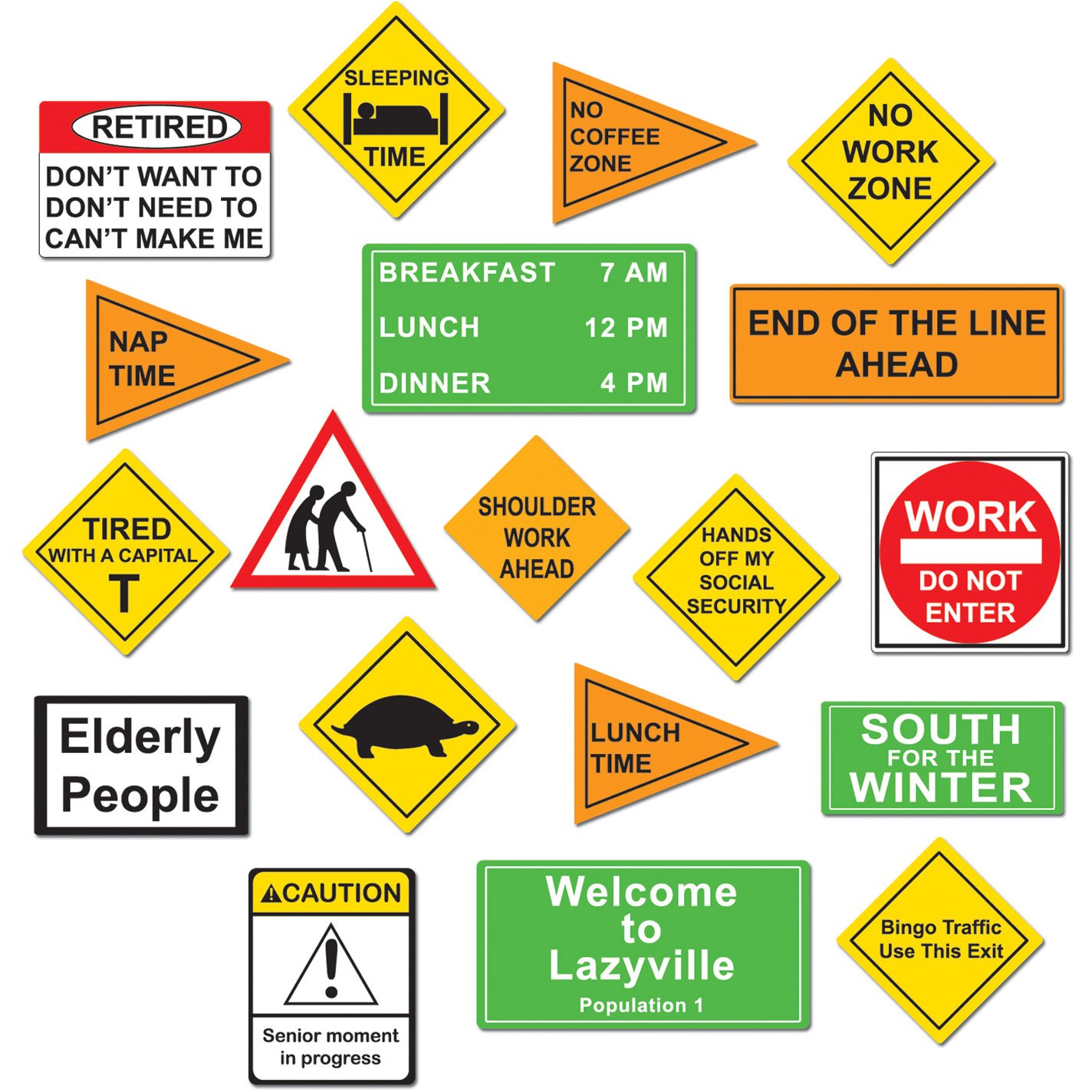 Retirement Party Printable Signs Kit Road Signs Travel