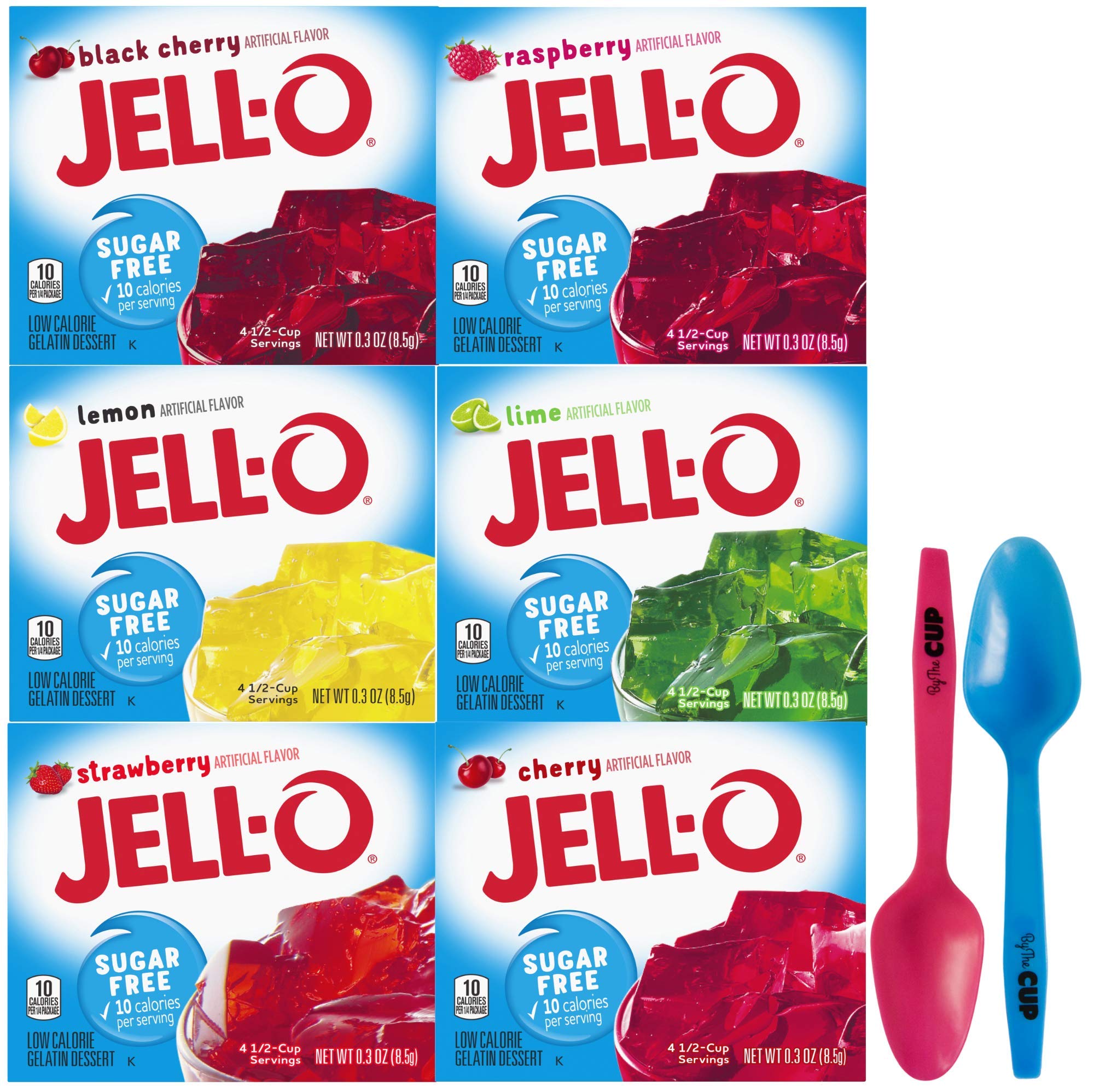 Jell O Sugar Free Gelatin 0 3 Ounce 6 Flavor Variety Pack With By The