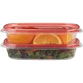 Amazon.com: Rubbermaid TakeAlongs Divided Rectangular Food Storage ...