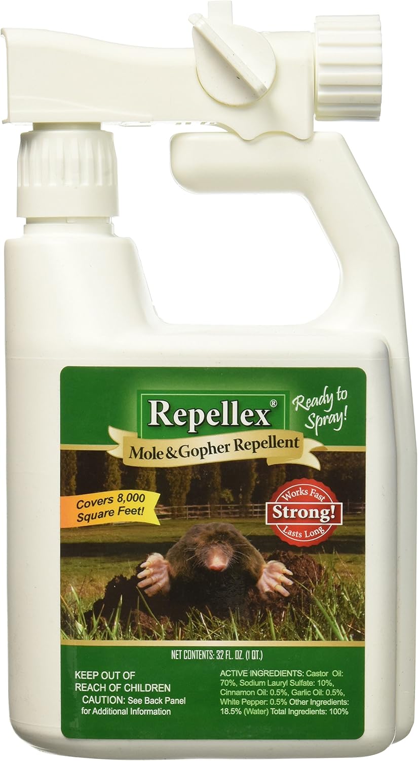 Repellex 10505 1-Quart RTS Mole, Vole and Gopher Repellent: Amazon.co ...