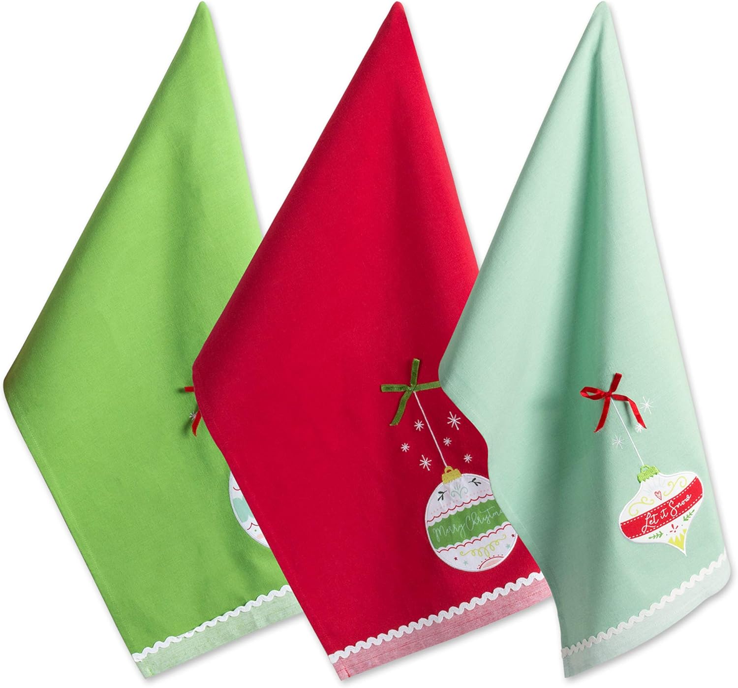 DII Cotton Christmas Holiday Dish Towels 18x28 Set Of 3 Decorative dii-cotton-christmas-holiday-dish-towels-18x28-set-of-3-decorative