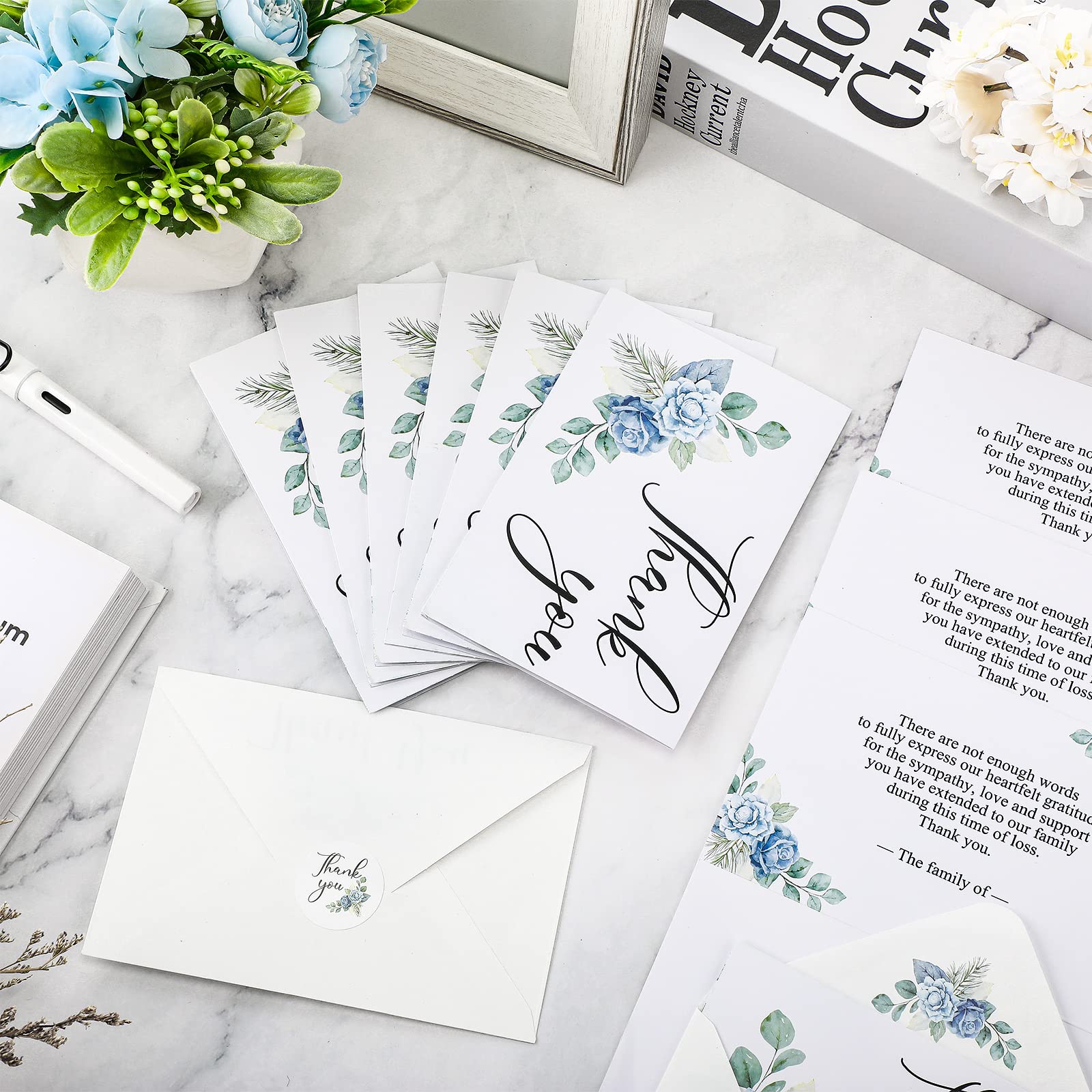 Mua Fumete 50 Set Funeral Thank You Cards with Envelopes and Stickers ...