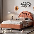 Amazon.com: SOFTSEA Twin Size Basketball Design Upholstered Bed ...