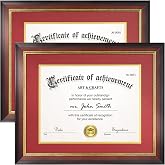 Amazon.com - Golden State Art, 8.5X11 Diploma Frame, Solid Wood Brown ...