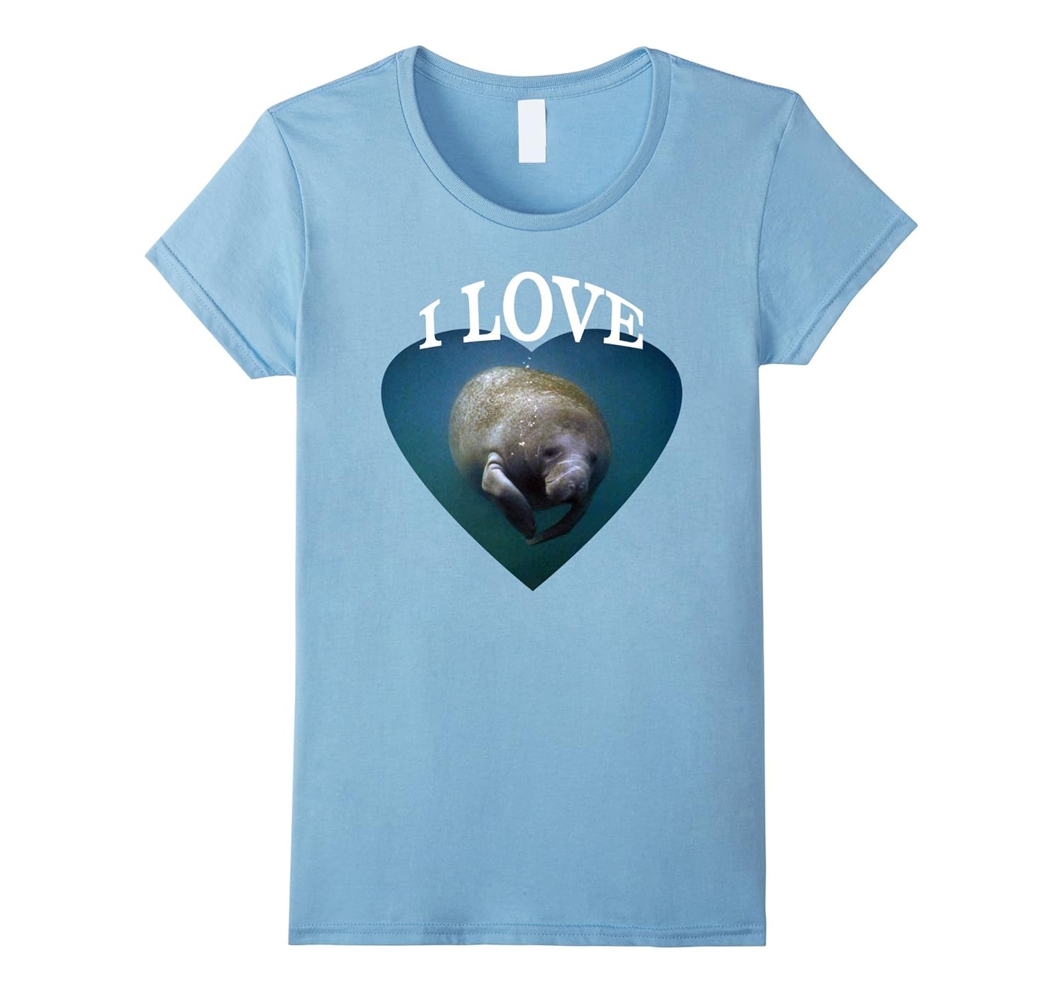 Love Manatee Shirt, I Love Manatees T-Shirt Graphic Tee-4LVS