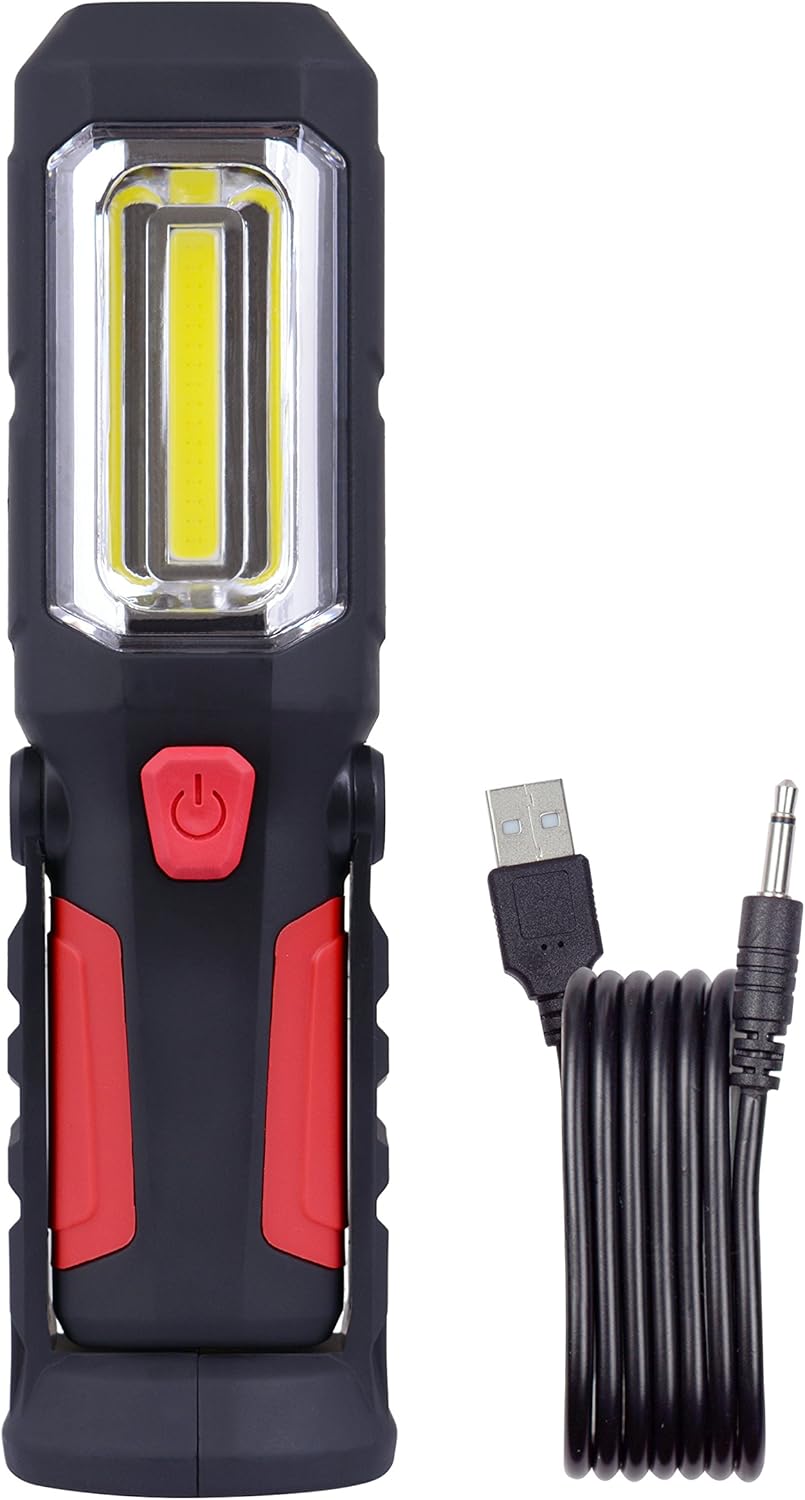 WOLFTEETH LED Rechargeable Torch Inspection Lamp COB Light with Magnet ...