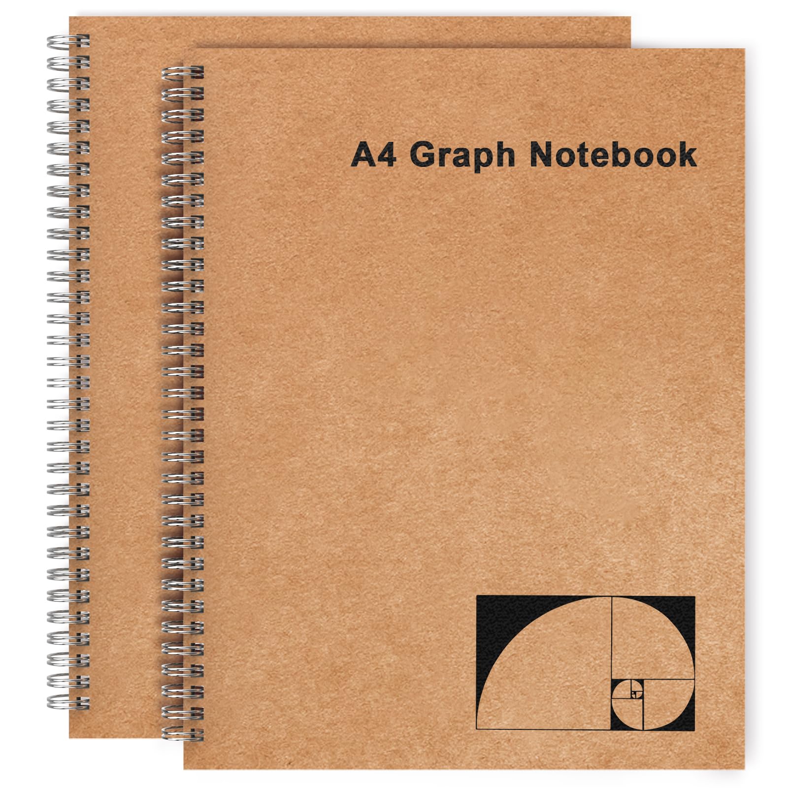 Mua A4 Graph Paper Notebook, 2 Pack Large Spiral Grid Notebook, 200 ...