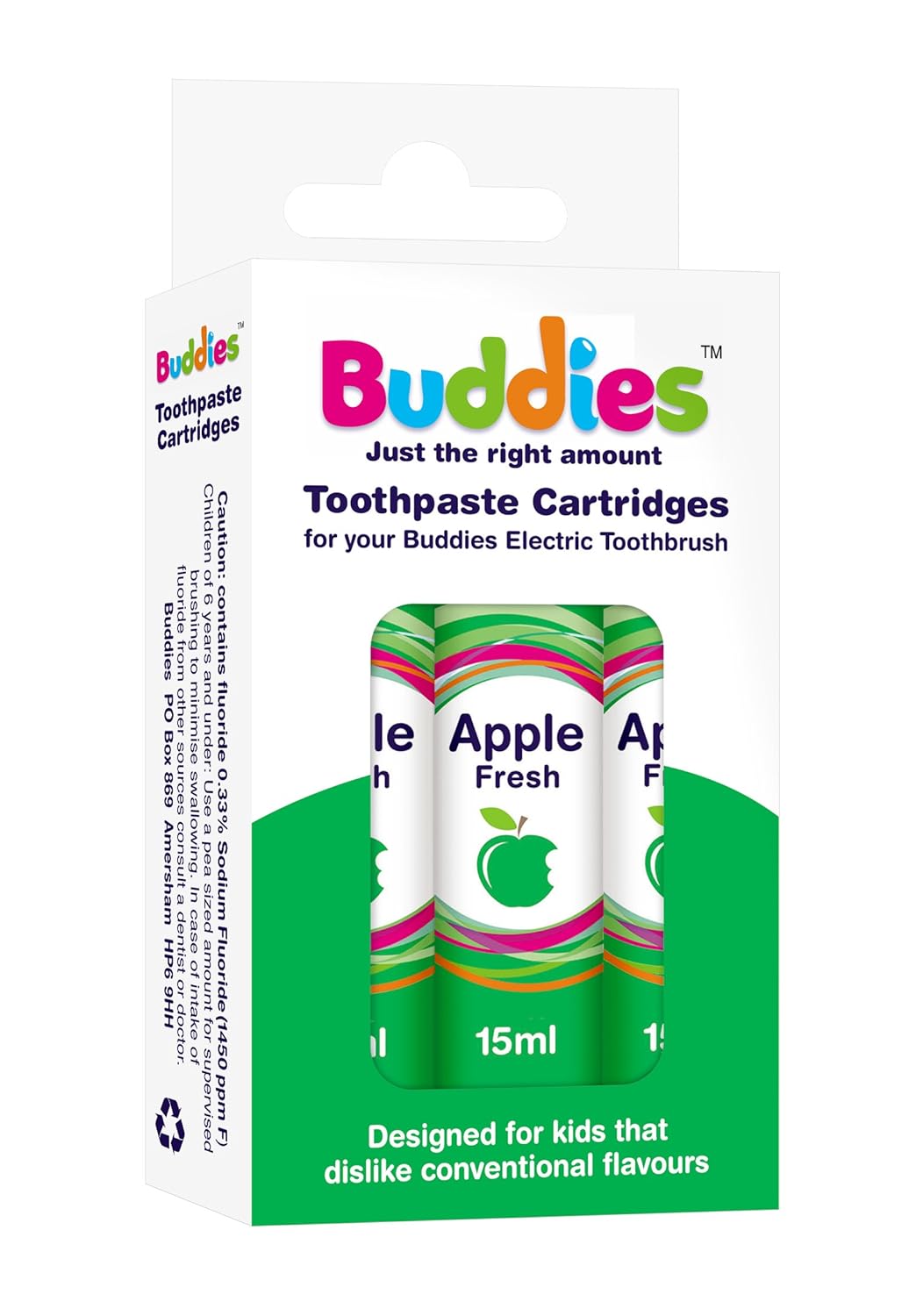 Buddies Apple Fresh Toothpaste Cartridges 3-Pack: Amazon.co.uk: Health ...