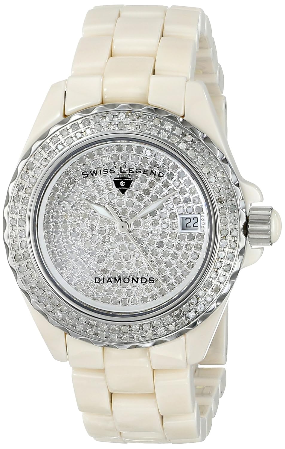 Amazon.com: Swiss Legend Women's 20052-BGWFS Karamica Diamonds ...