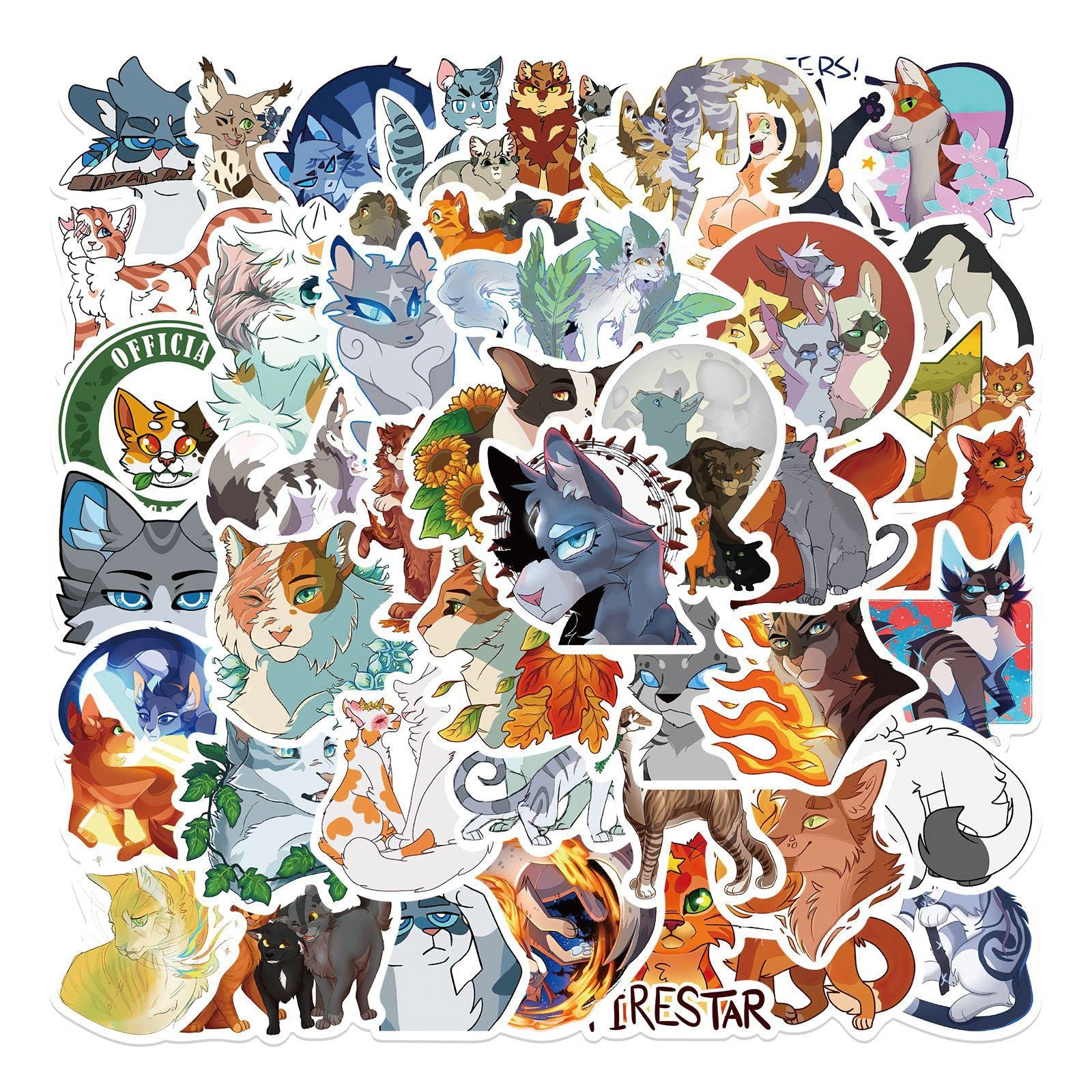 Warrior Cats Stickers for Teens Kids Adults Eikecy Cute Cats Stickers ...