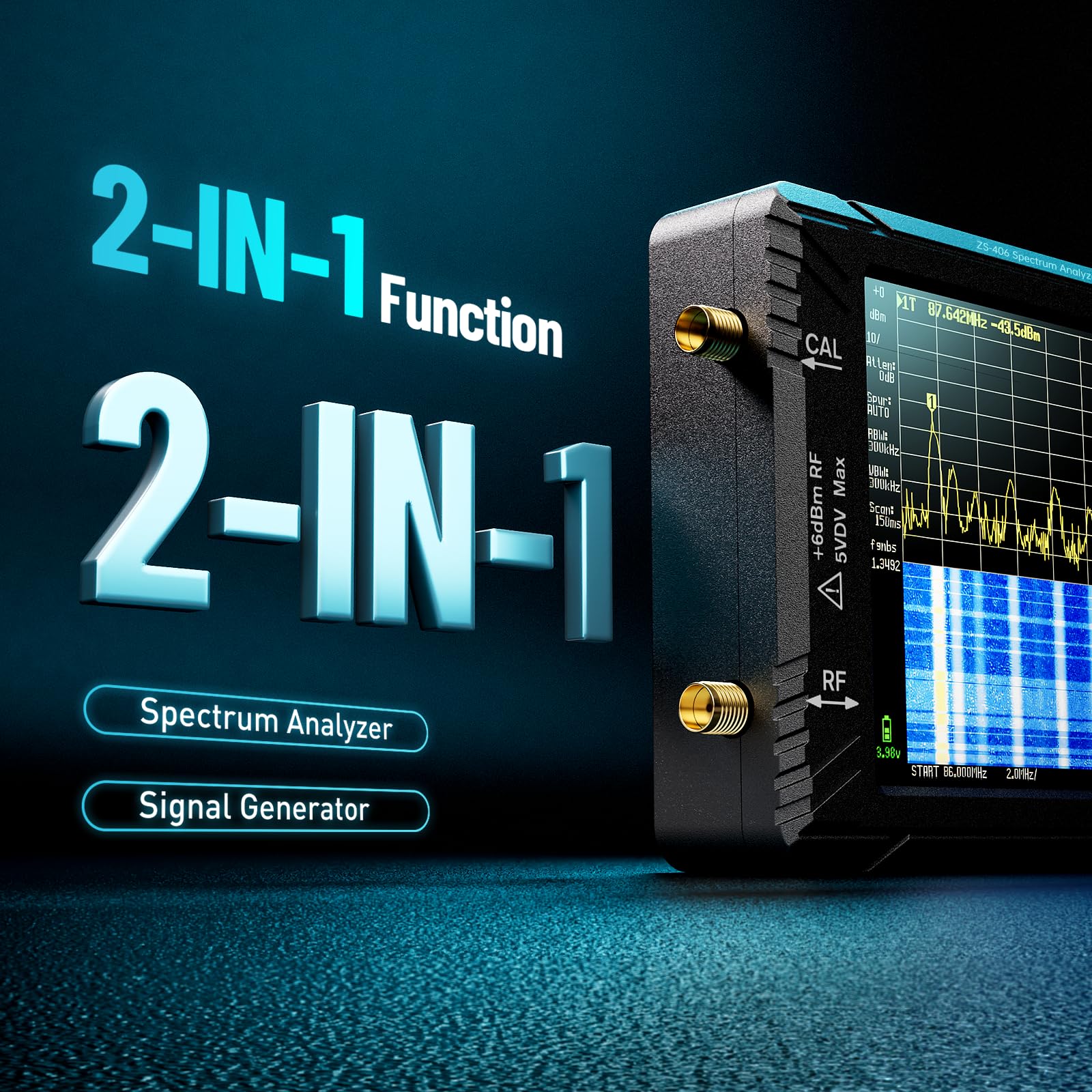 SeeSii TinySA Ultra+ ZS406 Spectrum Analyzer, 4.0 Inch 100kHz To 5.4GHz ...