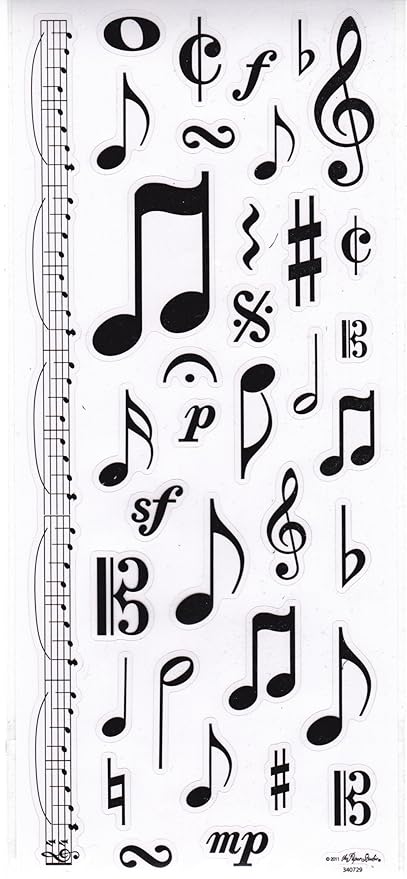 Amazon.com: Large Music Notes Stickers: Arts, Crafts & Sewing