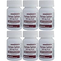 Amazon.com: Ferrous Sulfate Iron Supplement 325 mg (5GR) Generic for ...