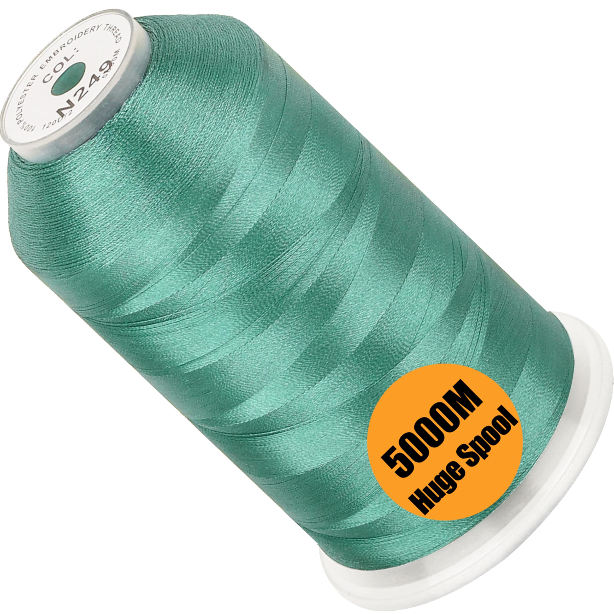 New brothread - Single Huge Spool 5000M Each Polyester Embroidery ...