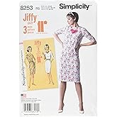 Amazon.com: Simplicity 8252 1950's Vintage Redingote and Party Dress ...