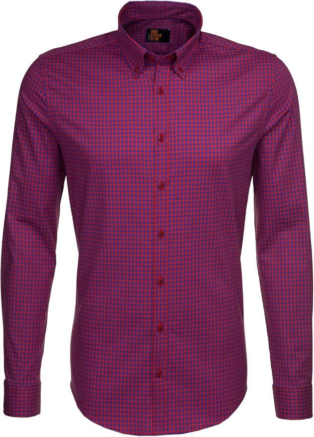 Seidensticker Herren Businesshemd, Kariert Gr. X-Small, Rot - Red - rot ...